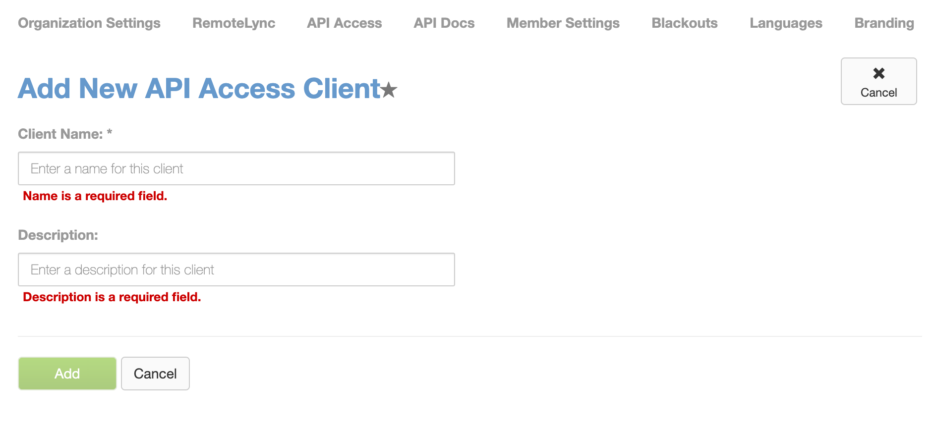 Admin - Settings - API Introduction – PlayerLync