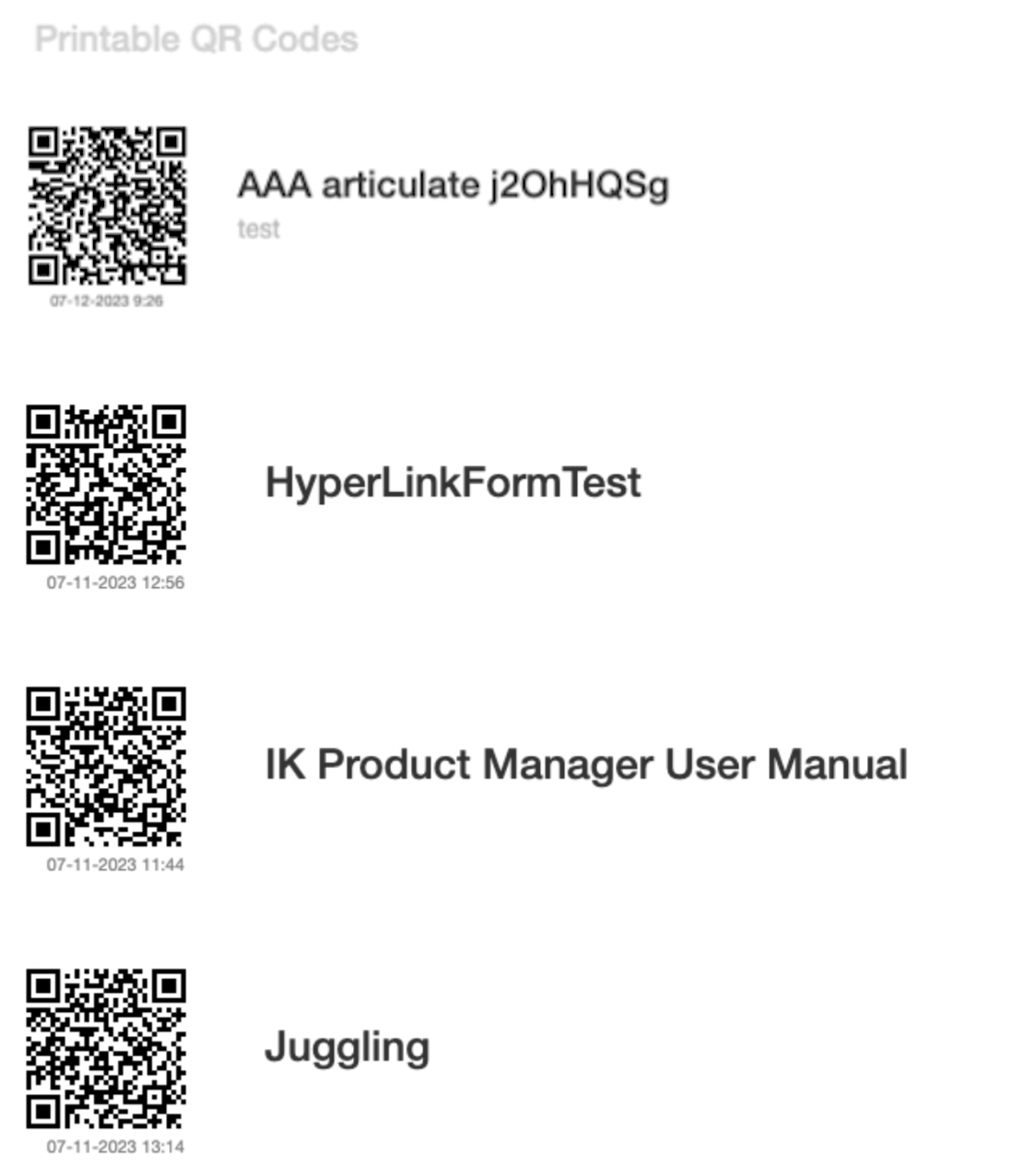 Team Manager - QR Codes – PlayerLync