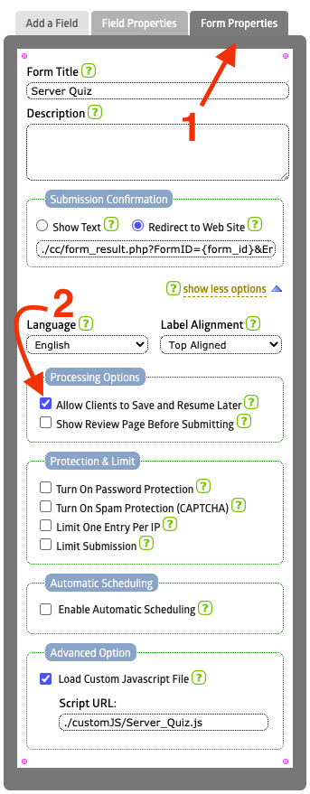 Enabling Incomplete Entries for a Classic Form – PlayerLync